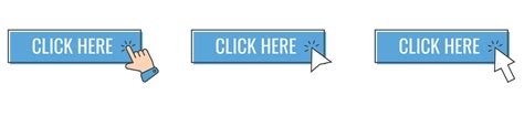 Click Cursor Icon With Click Here Button Vector Set Action Button With Mouse Click 25881097