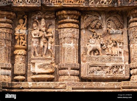 Sculpture At Konark Depicting Narasingha Deva I Seated On Top Of A War Elephant Odisha India