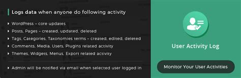 User Activity Log Wordpress Plugin