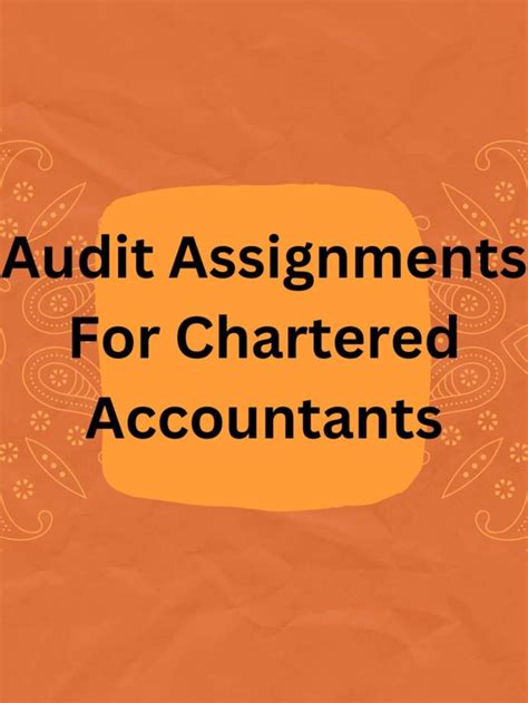 Audit Assignments For Chartered Accountants Accounting Assignment Help Online Audit Assignments For Chartered Accountants Accounting Assignment Help Online