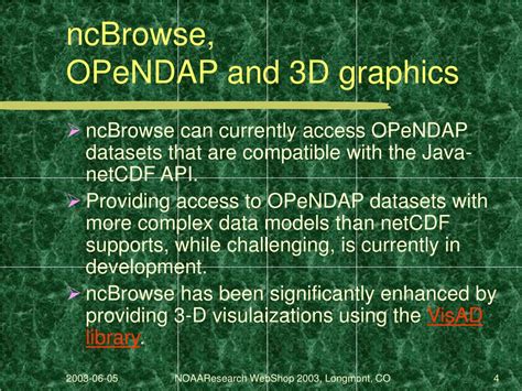 PPT NcBrowse OPeNDAP Server Access And 3 D Graphics PowerPoint