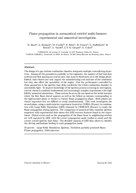 Pdf Experimental And Numerical Analysis Of An Ignition Sequence In A