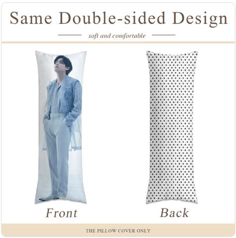 BTS V Body Pillow Case Sizes BTS V Full Size Pillow Case BTS Taehyung Double Sided