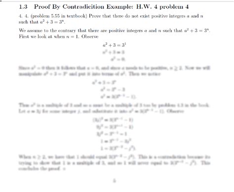 SOLUTION Proof By Contradiction Prove That There Do Not Exist Positive Integers A And N Such