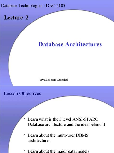 Database Architecture Pdf Databases Information Technology Management