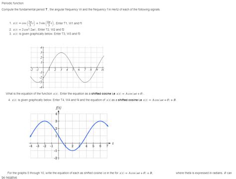 Solved Periodic Function Compute The Fundamental Period T