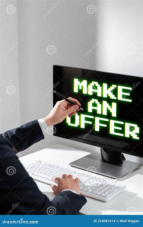 Writing Displaying Text Make An Offer Business Idea Proposal Bring Up