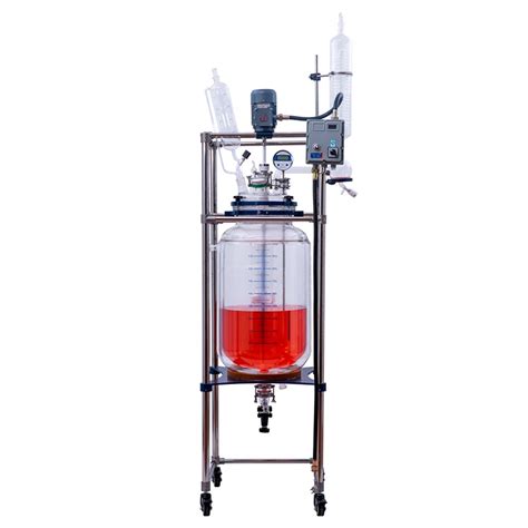 Organic Chemistry Glass Reactor For Chemical Engineering 20l Mixing