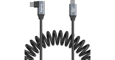 Smallrig Usb C Straight To Right Angled Coiled Data Cable 4792