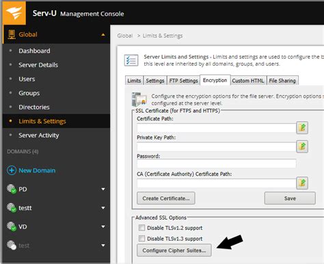 Disable Cipher Suites In Serv U