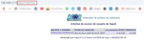 sarg linux squid analysis report generator el taller del bit