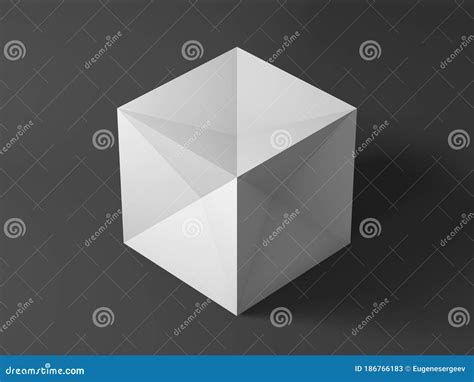 Abstract Minimal Installation White Cube Stock Illustration