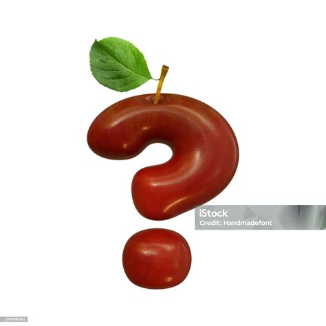 알파벳 물음표는 흰색 배경에 고립 된 빨간 사과3d 그림을 만들었습니다 물음표에 대한 스톡 사진 및 기타 이미지 물음표 0명 건강한 식생활 Istock