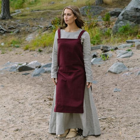 Viking Apron Dress Red Grimfrost