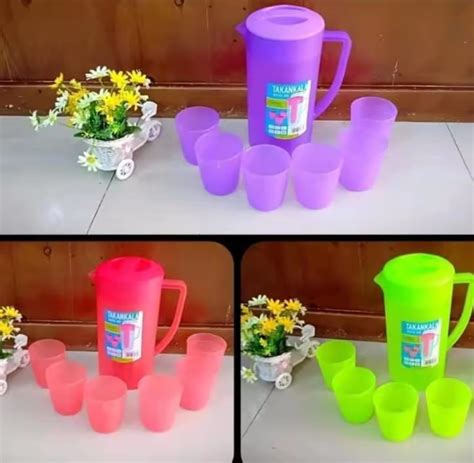 Paket Combo Calista Takankala Teko Set Of Pcs Water Jug Teko Dan Gelas Teko Plastik