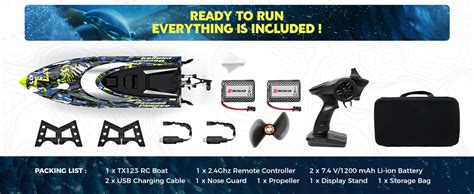 Bezgar Tx123 Botes De Control Remoto Barco Rc De Velocidad Rápida