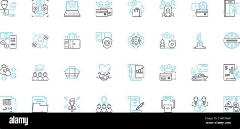 Workspace Layout Linear Icons Set Collaborative Ergonomic Organized