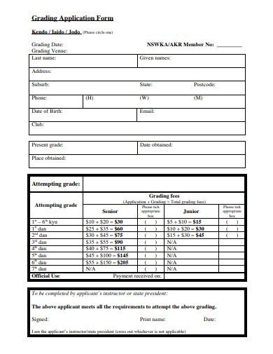 Free 33 Grading Form Samples In Pdf Ms Word