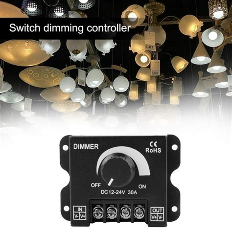 Led Light Strip Dimmer Pwm Dimming Controller Knob Onoff Switch Dc 12v