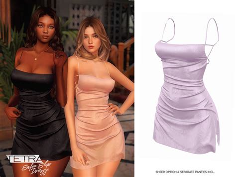 Second Life Marketplace Tetra Satin Slip Dress Lilac