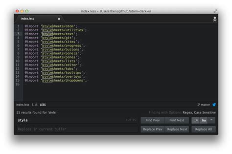 Github Atomfind And Replace Find And Replace In A Single Buffer And