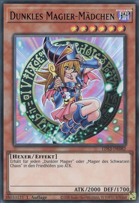 Recollectibles Sammelkarte Yugioh Karte Dunkles Magier Mädchen V 3