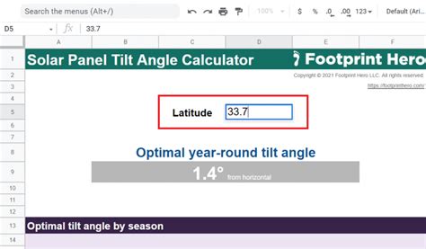 Solar Panel Tilt Angle Calculator Footprint Hero