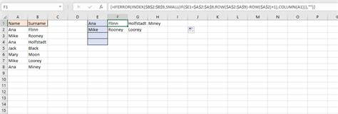 Excel Return Multiple Values From A Range Stack Overflow