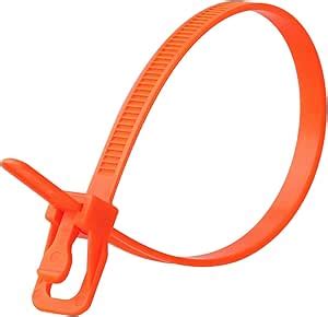 Amazon RETYZ Inch Fluorescent Orange Reusable Releasable Cable Ties Pack Lb