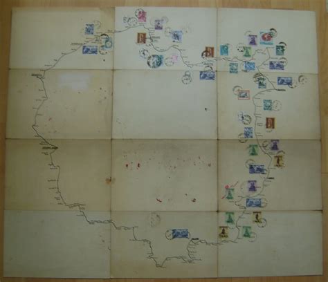 RAJD SAMOCHODOWY MAPA RAJDU WOKÓŁ POLSKI 1957 rok 13341055900