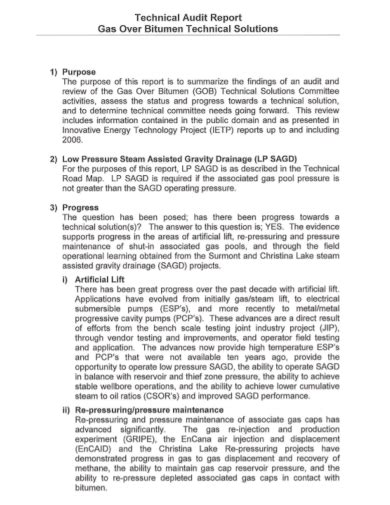 Free 10 Technical Audit Report Samples In Pdf