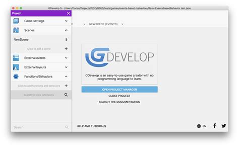 Search For New Extensions Gdevelop Wiki