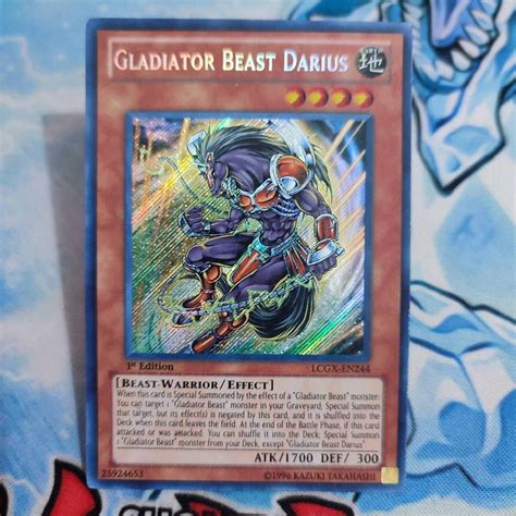 Jual Yugioh Gladiator Beast Darius Lcgx Secret Rare Original Shopee