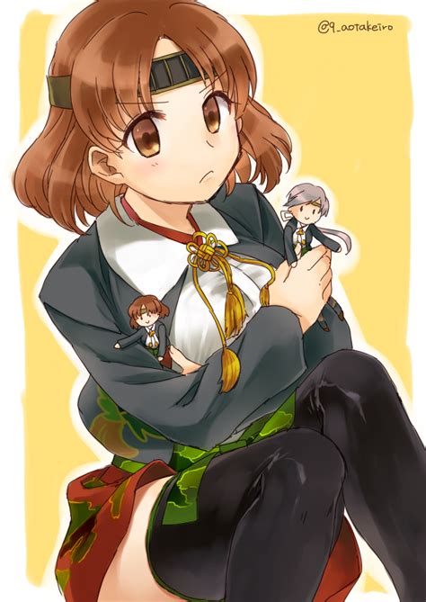 Safebooru 1girl Black Legwear Brown Eyes Brown Hair Camouflage