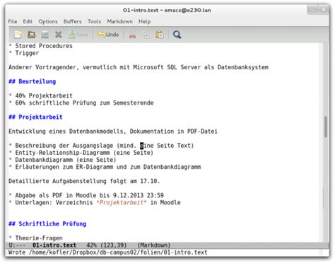 Markdown Modus Für Emacs