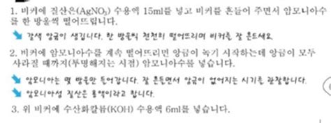 은거울 반응 실험 과정 질문 지식in