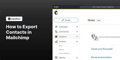how to export contacts in mailchimp