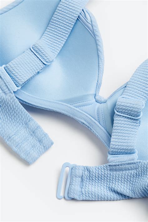 Push Up Bikini Top Light Blue Ladies Handm Gb