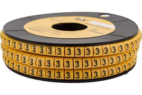 Маркировочное кольцо IEK 2-4мм, 3, МК, 500шт/ролл UMK20-3 - выгодная ...