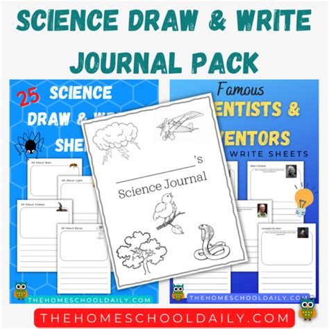 Science Draw And Write Journal Pack The Homeschool Daily