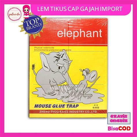 Jual Lem Tikus Papan Import Cap Gajah Lem Papan Perangkap Tikus