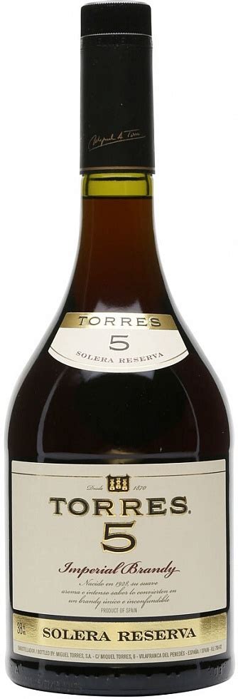 Купить Бренди "Torres 5" Solera Reserva, 0.7 л - "Торрес 5" Солера ...