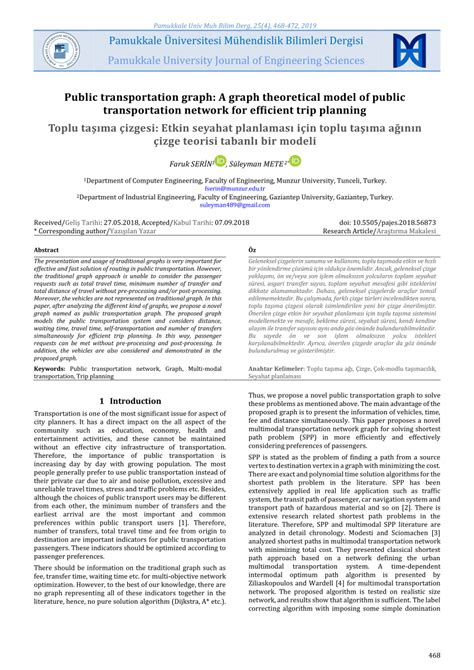 PDF Public Transportation Graph A Graph Theoretical Model Of Public Transportation Network