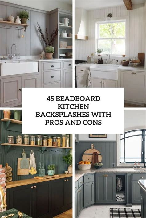 Grey Beadboard Backsplash