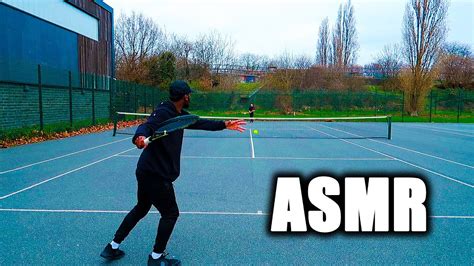 ASMR Playing Tennis On Court YouTube