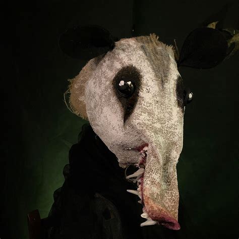 Creepy Cute Burlap Opossum Possum Mask Adult Halloween Masquerade Cosplay Costume Masks For