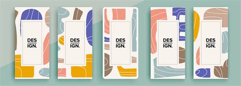 소셜 네트워크 스토리 벡터 일러스트레이션을 위한 트렌디한 편집 가능한 템플릿입니다 소셜 미디어를 위한 디자인 배경 Brand Name Online Messaging