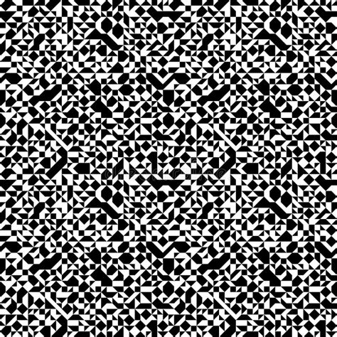 Mosaic Seamless Pattern Geometric Chaotic Tiling Vector Background For Wallpapers Stock Vector