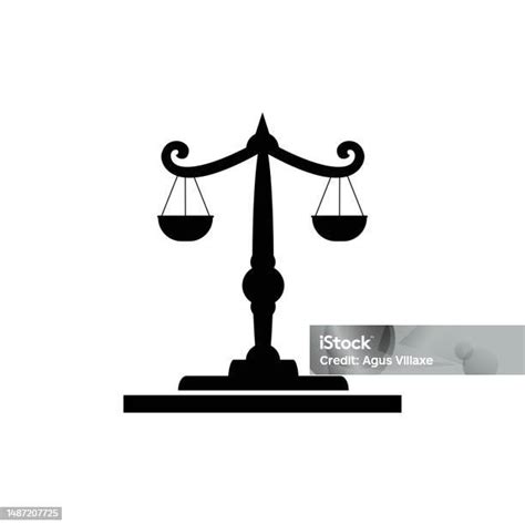 법관의 무게에 대한 법과 정의의 비늘 아이콘 법정을 위해 평평하게 기호에 대한 변호사의 동등한 천칭 자리의 무게를 잰다 벡터 흰색에 비늘 평형 그림 개념에 대한 스톡 벡터