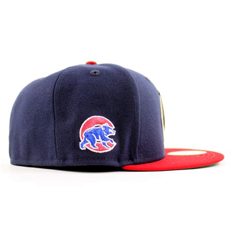 Chicago Cubs Mascot Cub Patch New Era 59fifty Fitted Hat Navy Scarlet
